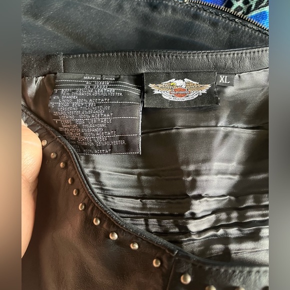 Harley-Davidson | Tops | Harley Davidson Black Leather Studded Halter ...